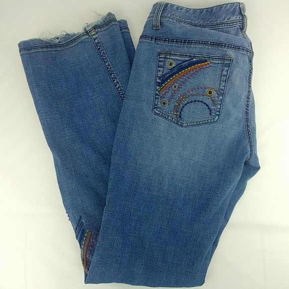 Armani Exchange | Jeans | Armani Exchange Distressed Embroidered Jeans ...